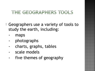 The 5 themes of geography | PPT