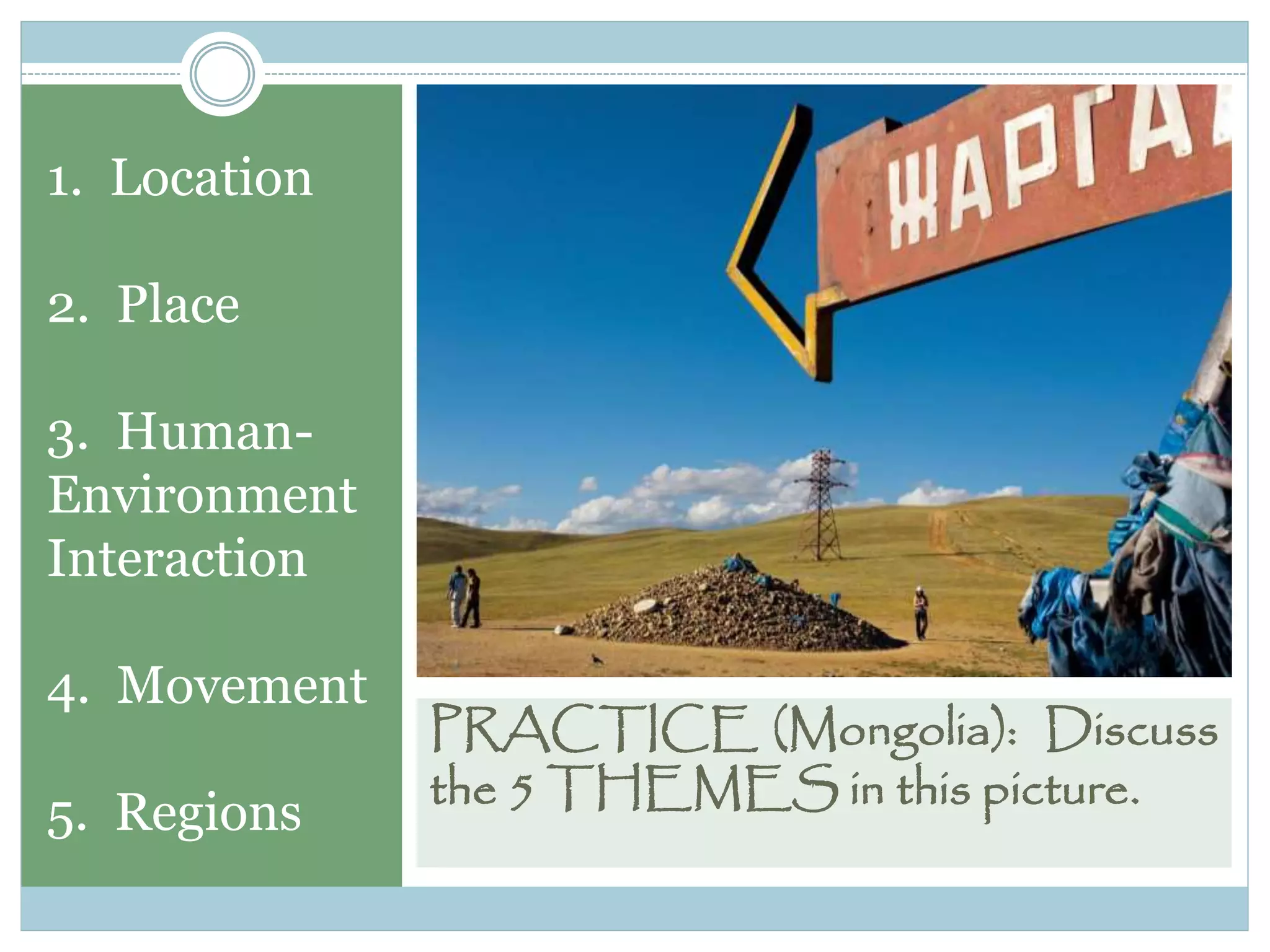 The Five Themes of Geography | PPTX