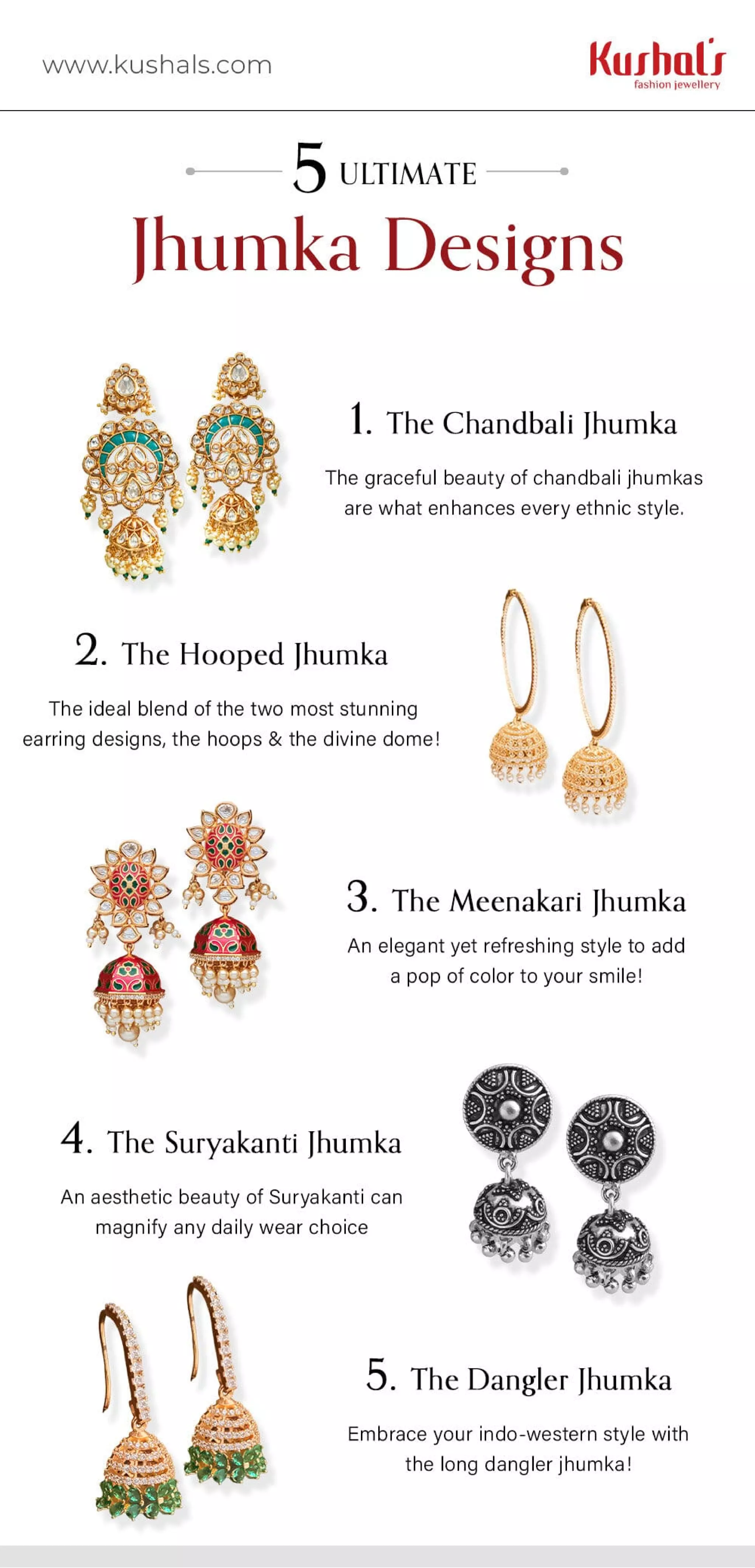 The 5 Types Of Jhumkas | PDF