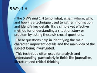 THE 5 W's and1-WPS Office.pptxtttttttttt | PPTX