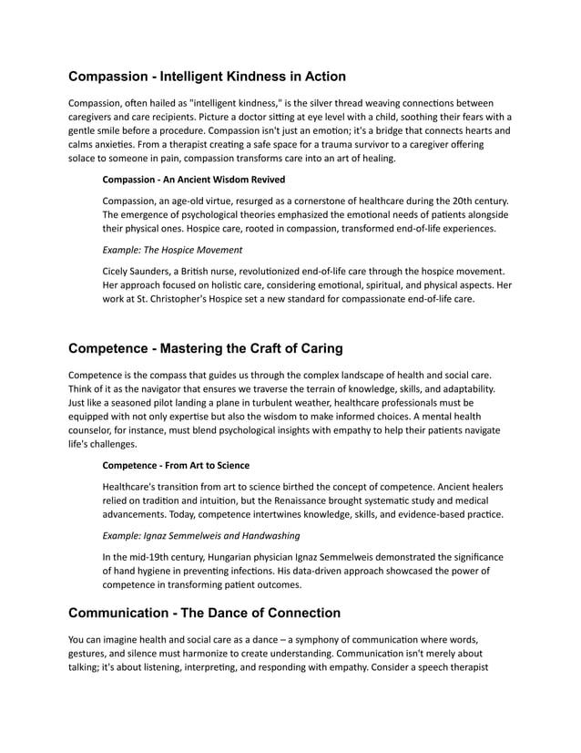 The 6 Cs of Care | DOCX
