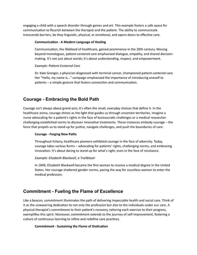 The 6 Cs of Care | DOCX