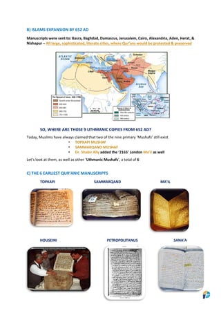 The 6 earliest Qur’anic manuscripts | PDF | Islam | Religion & Spirituality