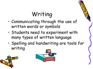 The 6 language arts and aquiring lang | PPT