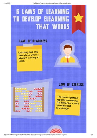 The 6 laws of learning no instructional designer can afford to ignore ...