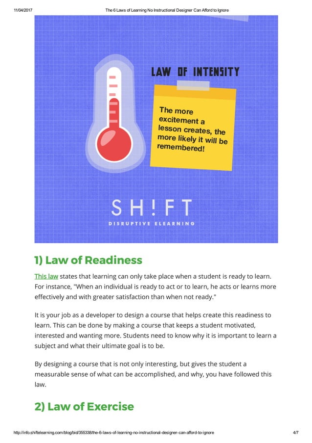 The 6 laws of learning no instructional designer can afford to ignore ...