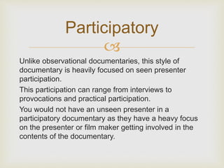 The 6 modes of documentary | PPT