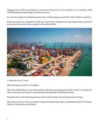 The 6 most important ports in the world 2019 | PDF | Cruises | Travel Type