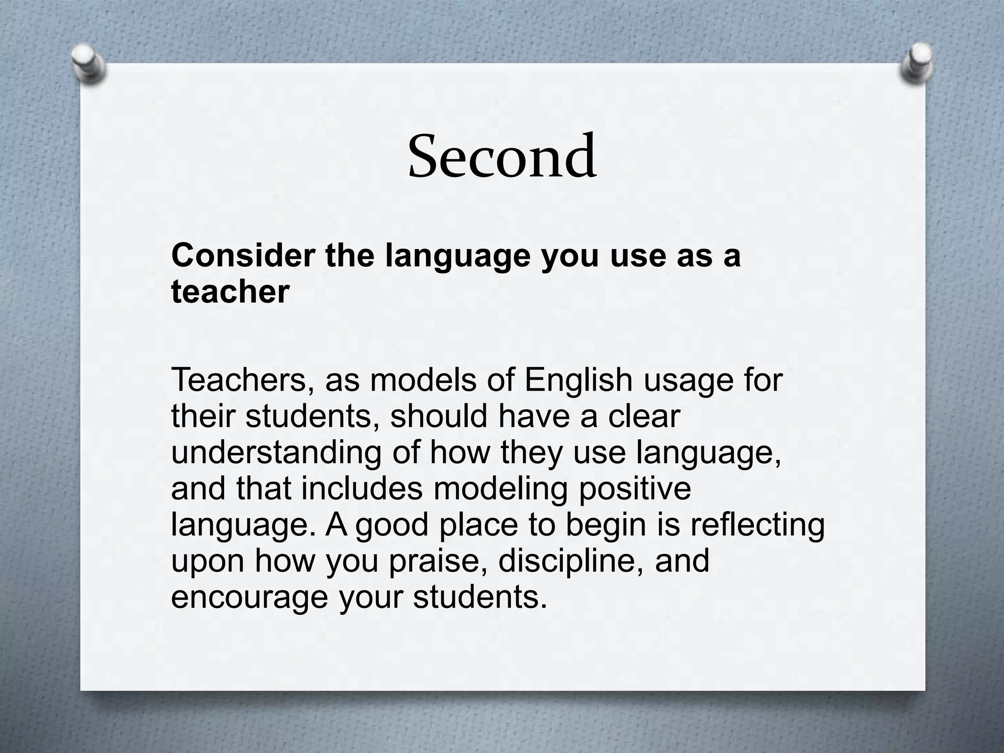 The 6 principles for exemplary teaching of english (group 2) | PPT