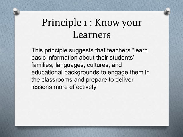 The 6 principles for exemplary teaching of english (group 2) | PPT