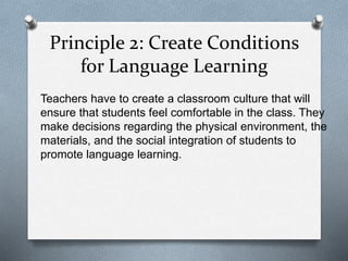The 6 principles for exemplary teaching of english (group 2) | PPT