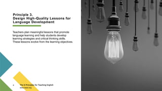 The 6 principles for teaching english | PPTX