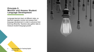 The 6 principles for teaching english | PPTX