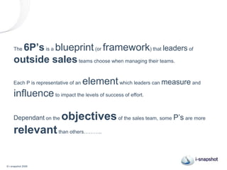 The 6 P’S In Sales Management | PPTX | Sales | Business