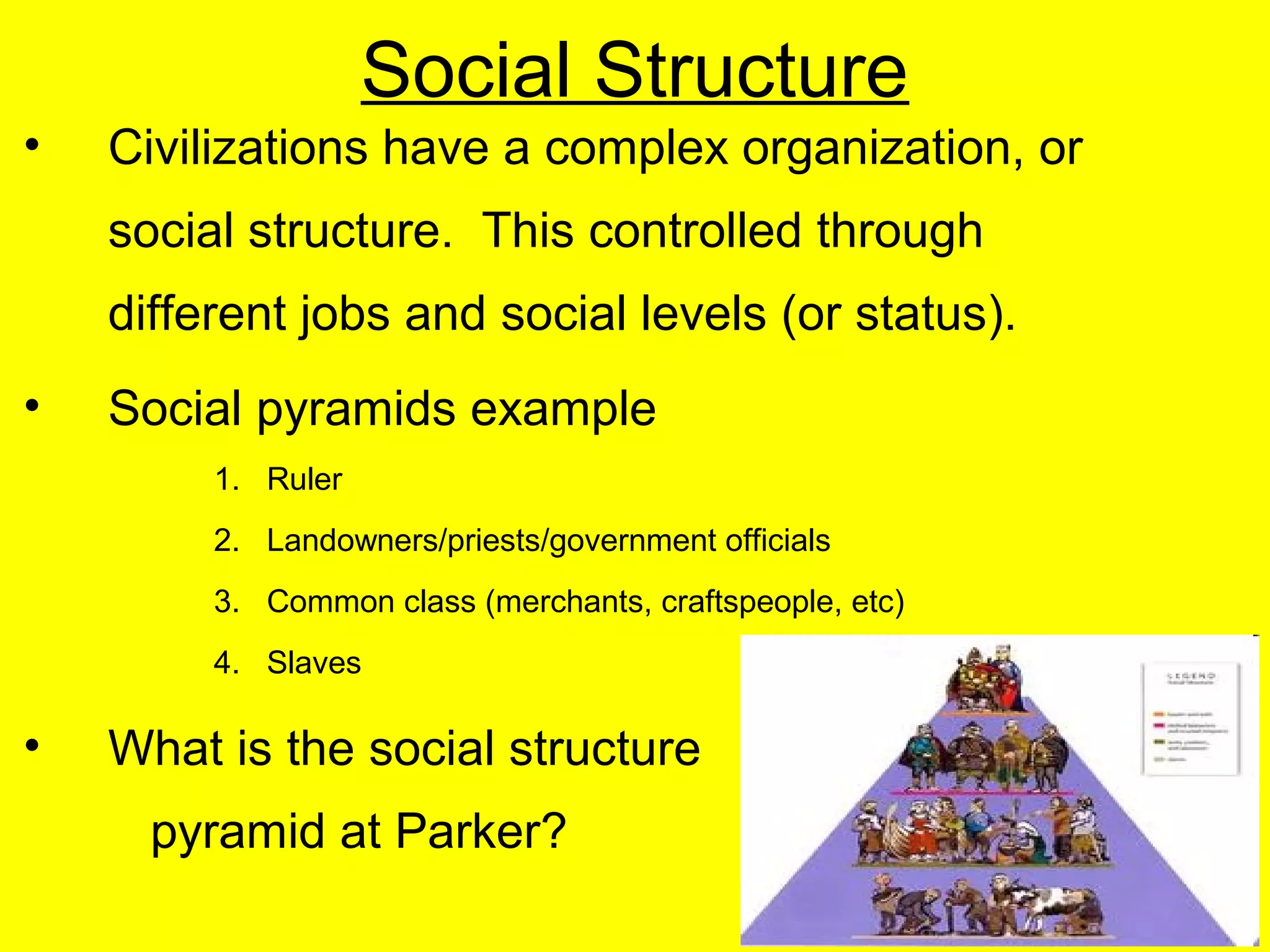 The 7 characteristics of a civilization | PPT