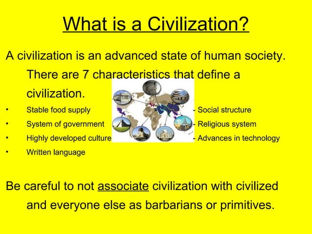 The 7 characteristics of a civilization | PPT | Religion & Spirituality