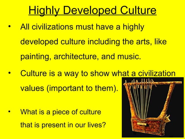 The 7 characteristics of a civilization | PPT | Religion & Spirituality