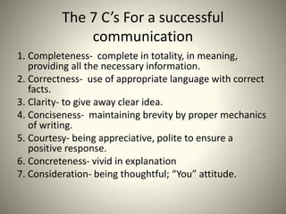 The 7 C Of Business English | Ppt