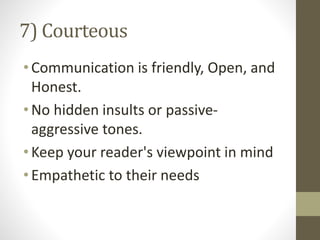 The 7 c,s of communication | PPTX