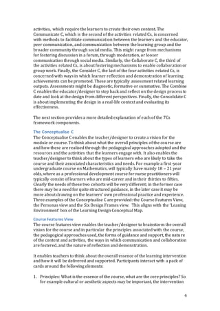 The7 Cs of learning design chapter | DOCX | Web Development | Internet