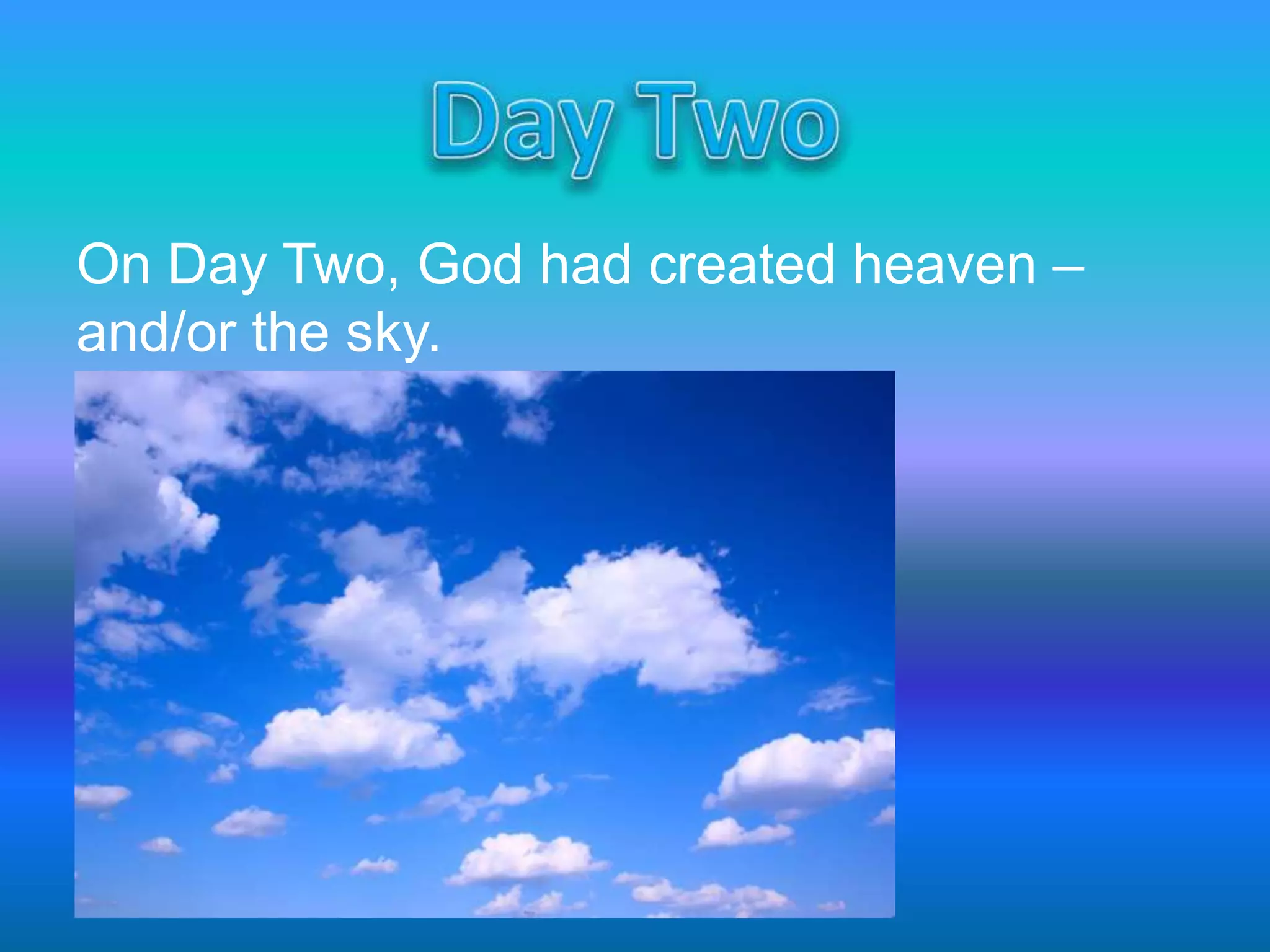The 7 day creation | PPTX