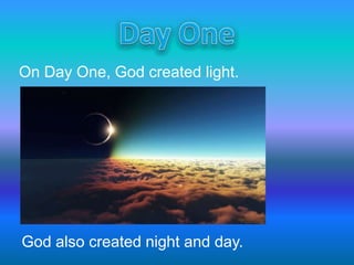 The 7 day creation | PPTX