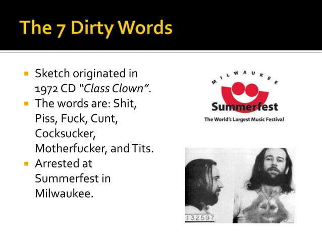 The 7 dirty words | PPT