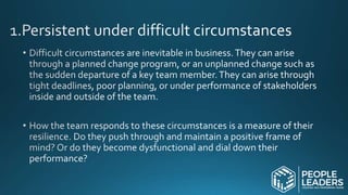 The 7 elements of a resilient team | PPTX