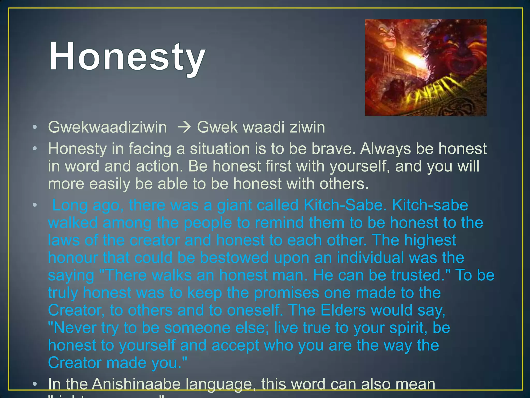 The 7 grandfather teachings | PPTX