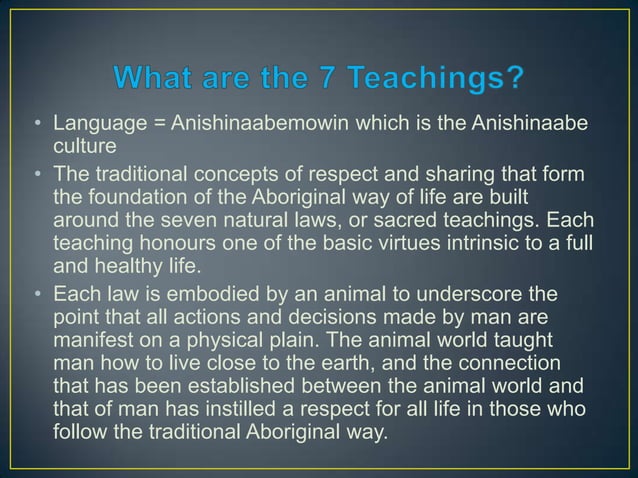 The 7 grandfather teachings | PPTX