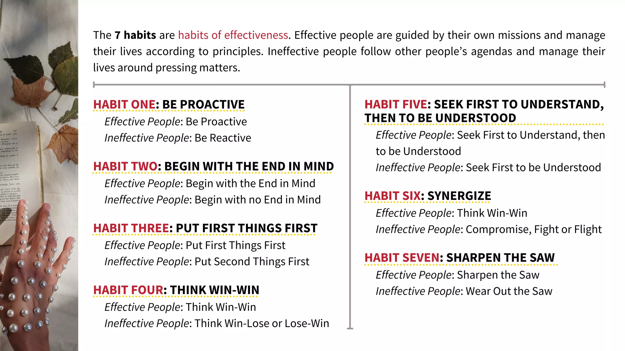 The 7 Habits of Highly Effective People Book Exploration by Laurie ...