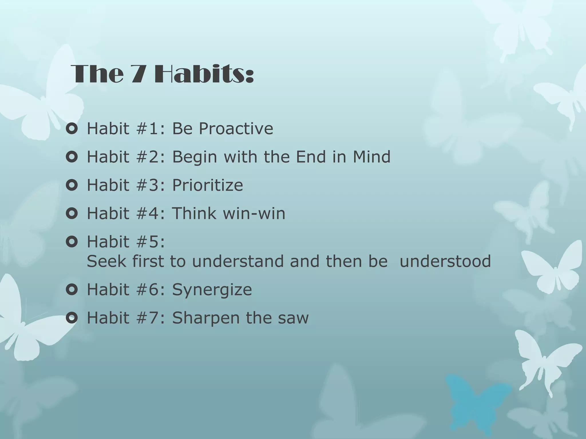 The 7 habits of highly effective teens | PPTX