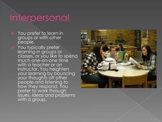 The 7 learning styles | PPTX