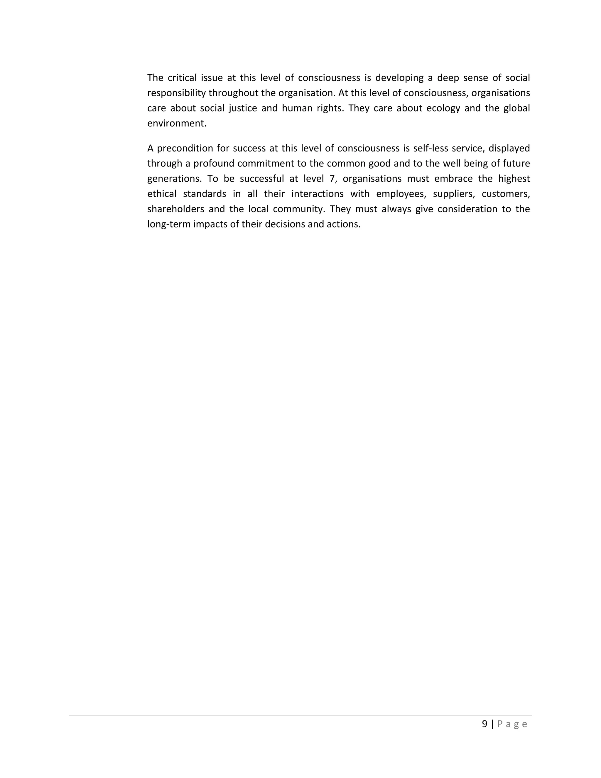 The 7 levels of organisational consciousness | PDF