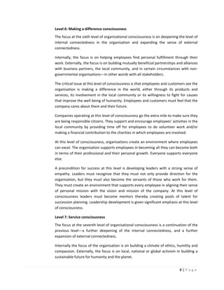 The 7 levels of organisational consciousness | PDF