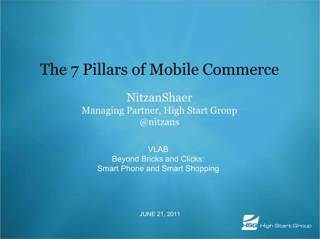 The 7 pillars of mobile commerce | PPT