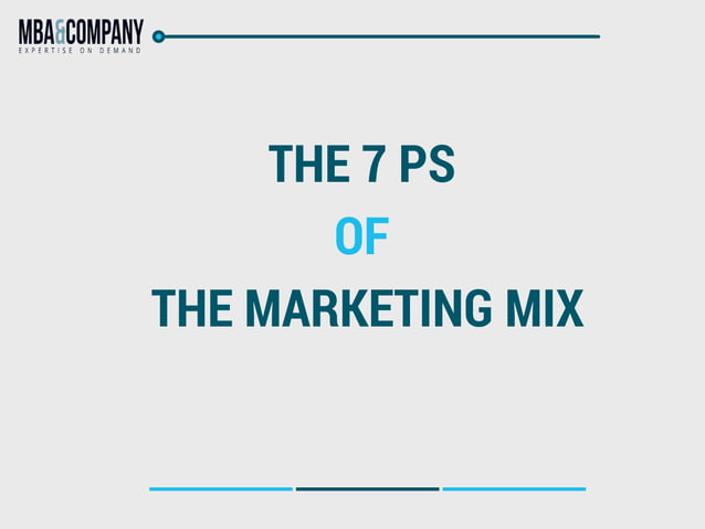The 7 Ps Of The Marketing Mix | PDF