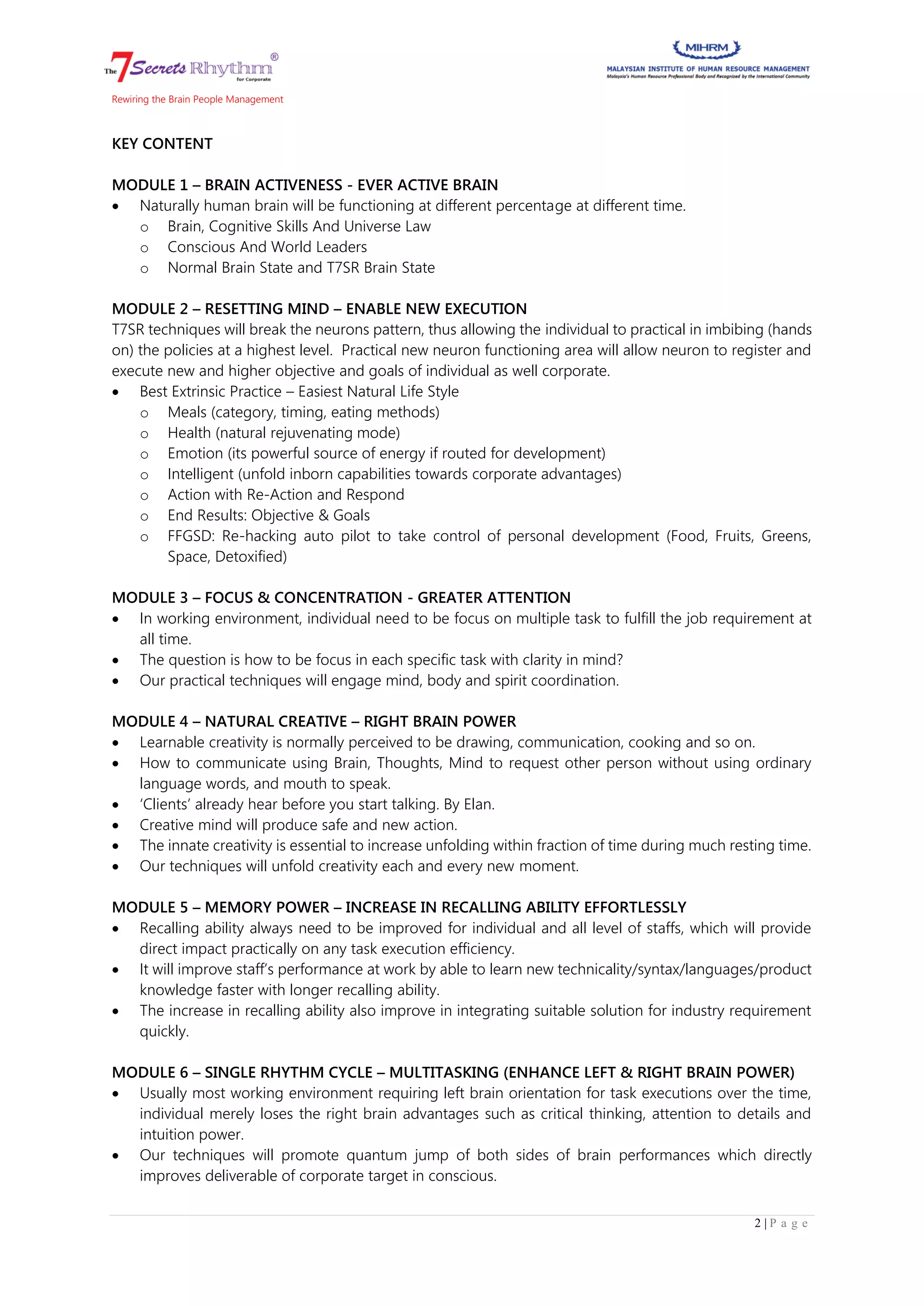 PEOPLE MANAGEMENT REWIRING THE BRAIN MODULE | PDF