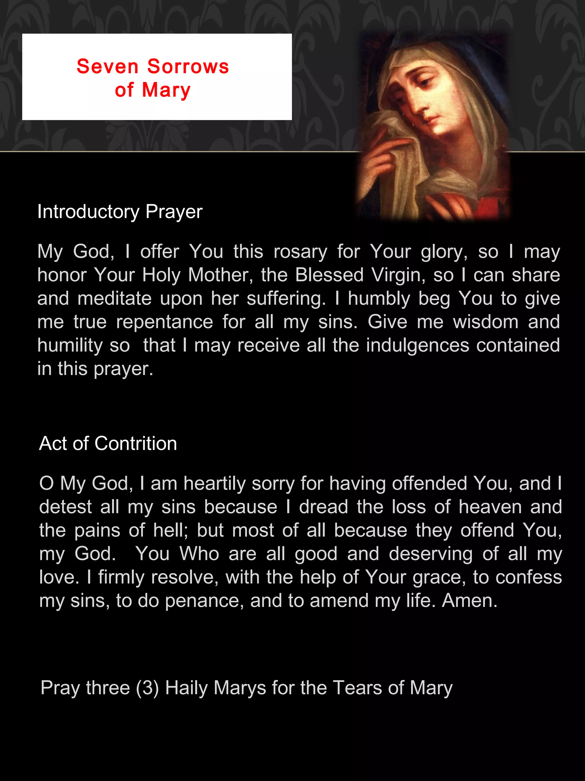 The 7 sorrows of mary | PPT