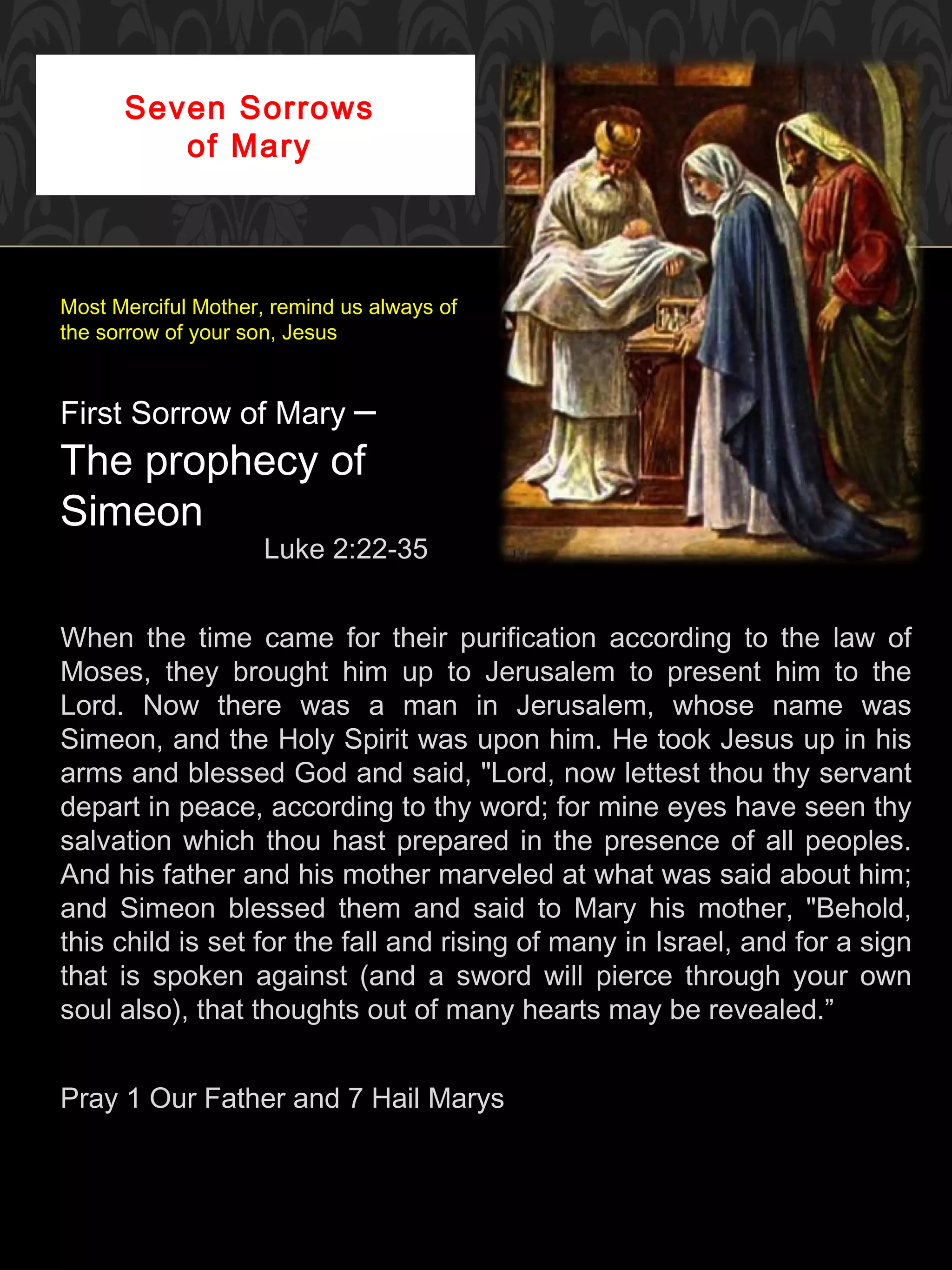 The 7 sorrows of mary | PPT