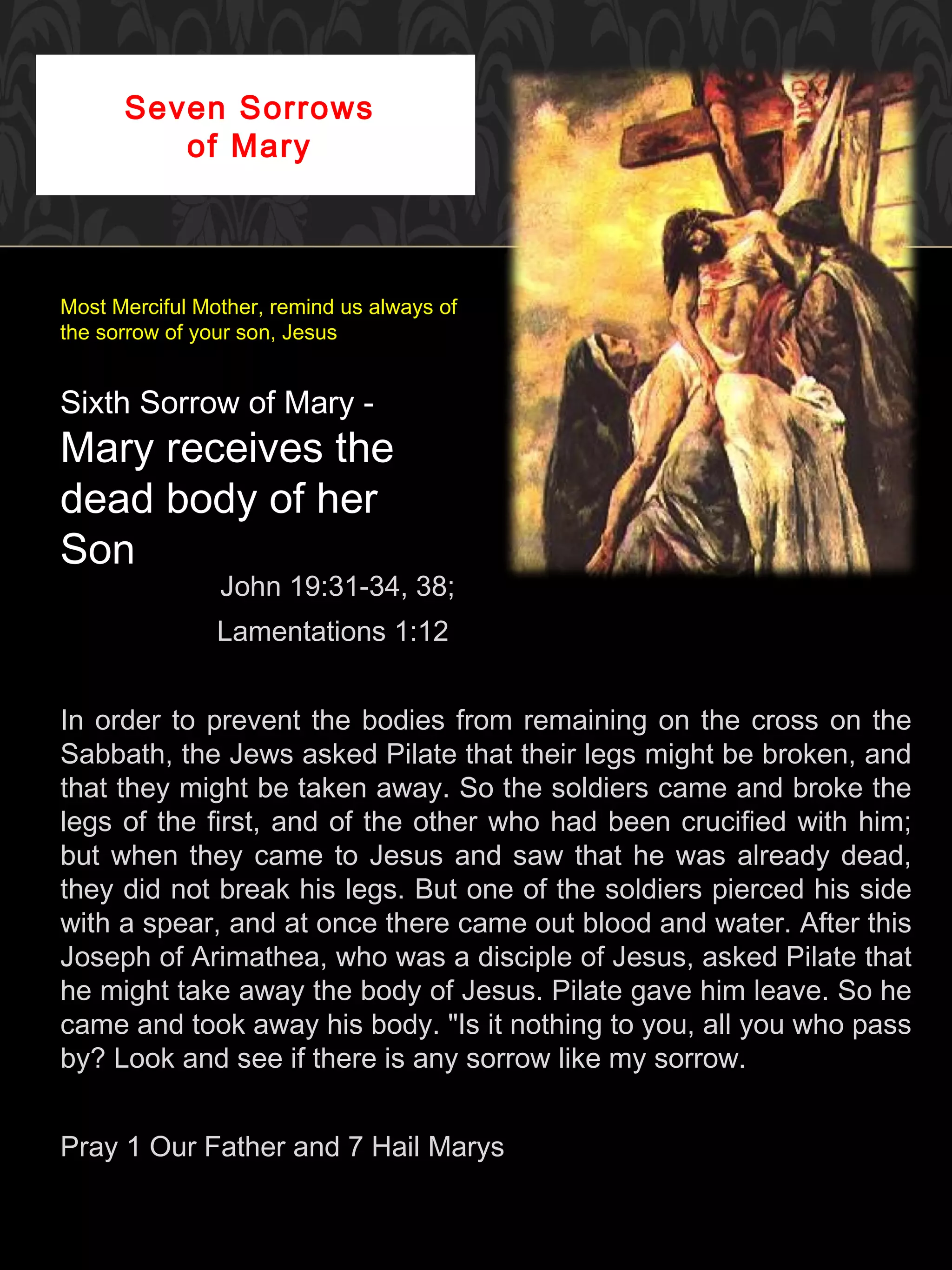 The 7 sorrows of mary | PPT