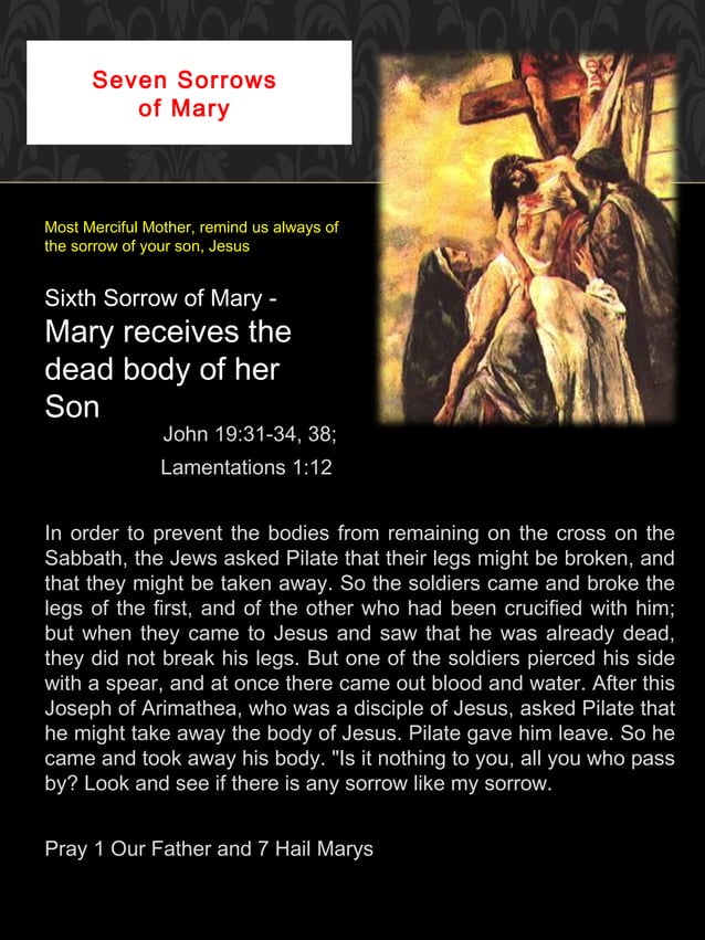 The 7 sorrows of mary | PDF