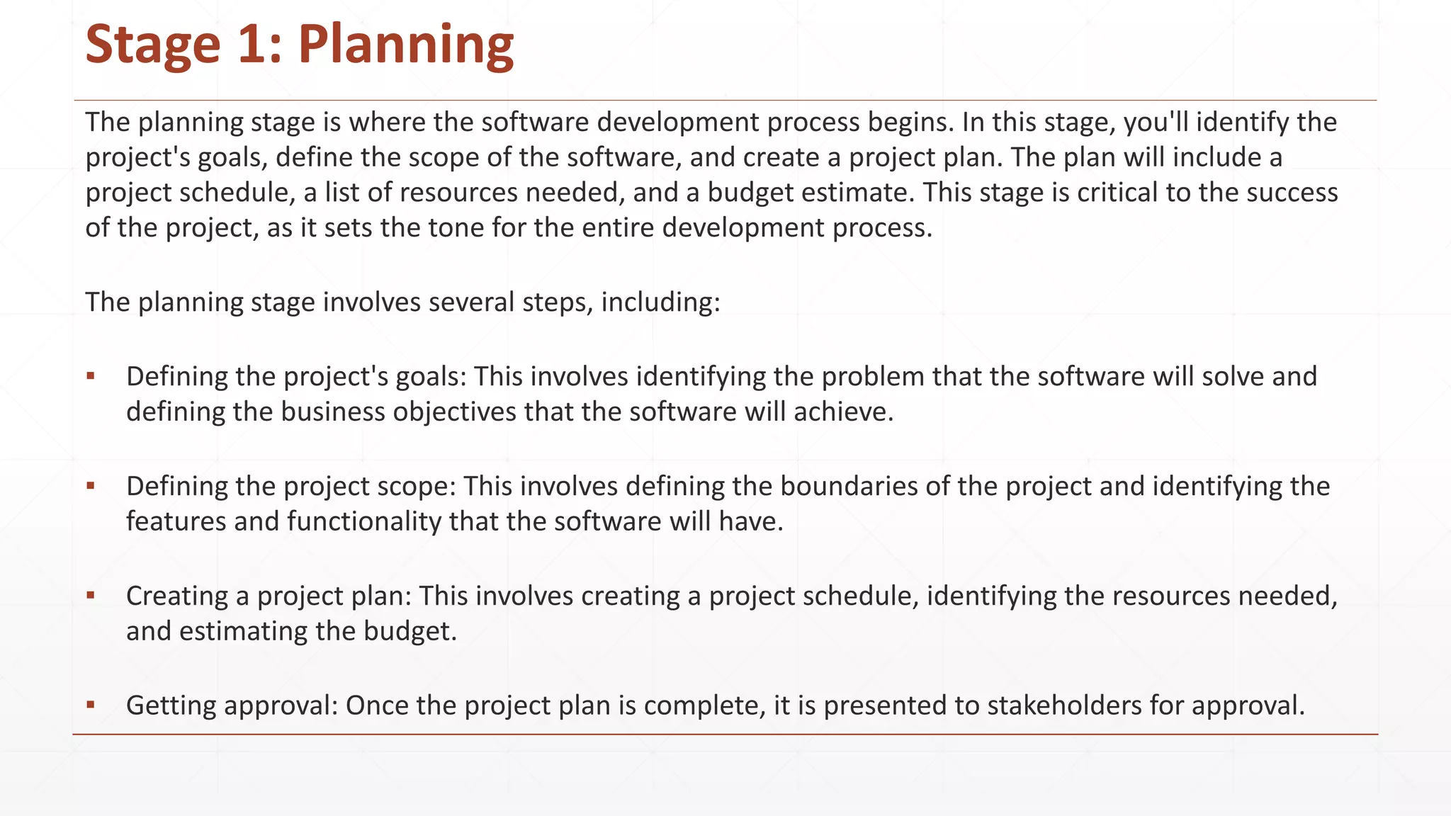 The 7 stages of the Software Development Life Cycle | PPTX