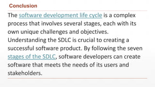 The 7 stages of the Software Development Life Cycle | PPTX