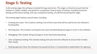 The 7 stages of the Software Development Life Cycle | PPTX