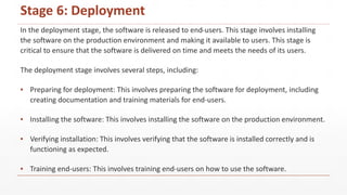 The 7 stages of the Software Development Life Cycle | PPTX