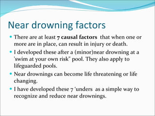 The 7 ‘unders of near drowning | PPT