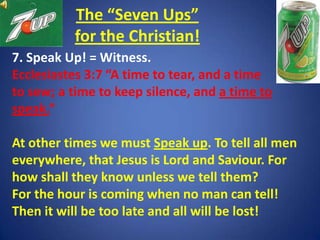 The 7 up's of the christian | PPTX