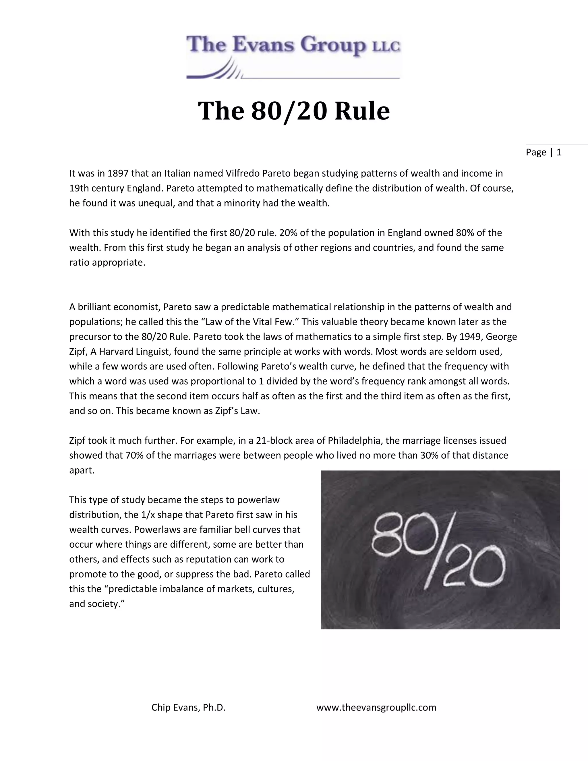 The 80 20 rule | PDF