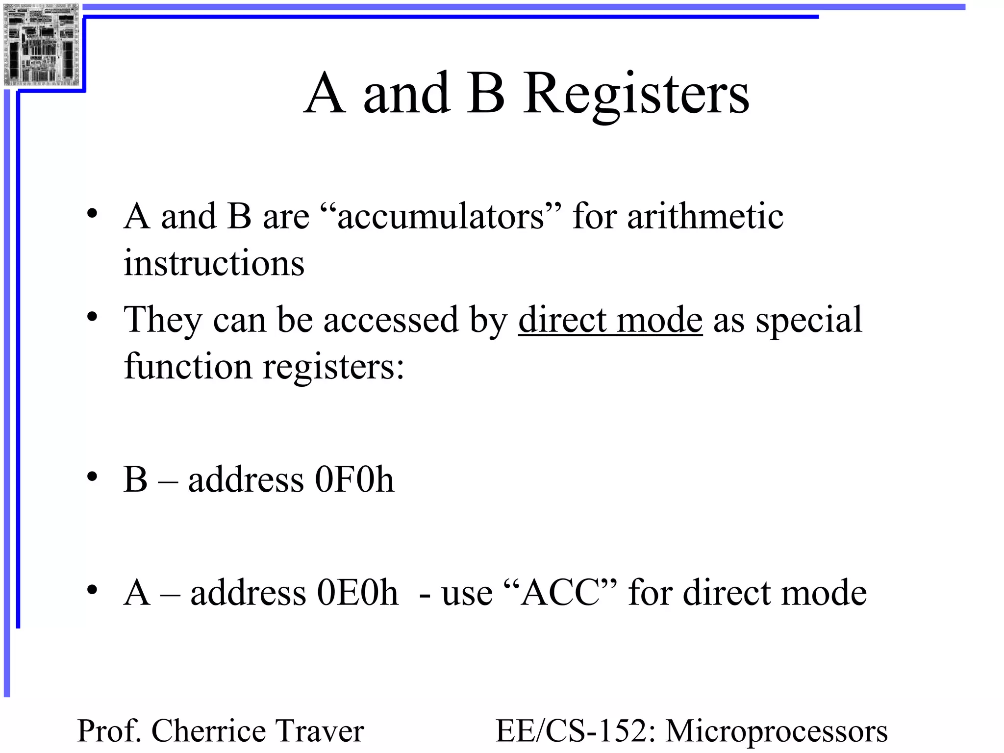 The 8051 assembly language | PPT
